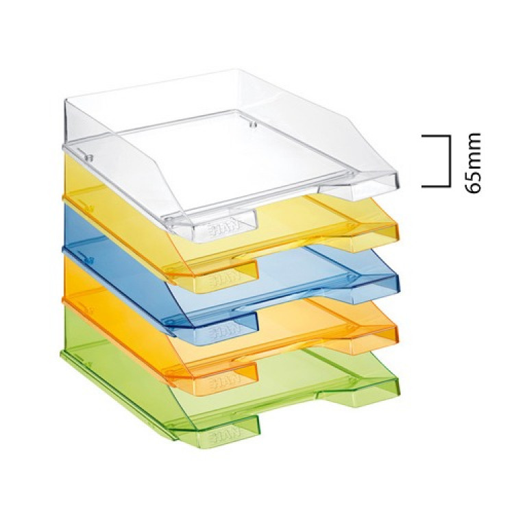 Letter tray DIN A4/C4, stackable, transparent :: КЛЕВЕР-МК ...